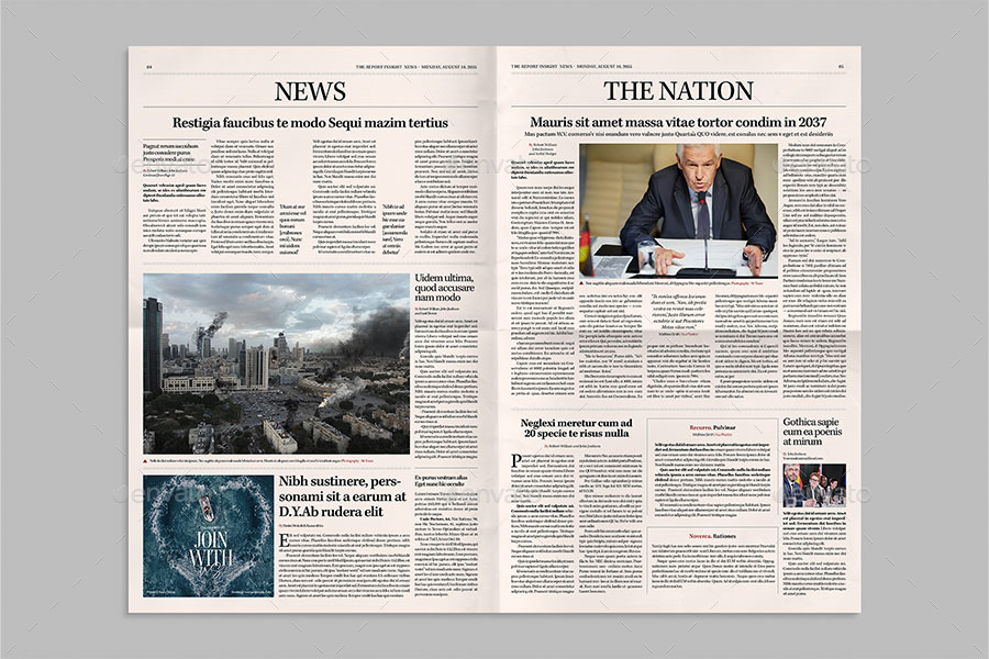 Classic Newspaper Template, Print Templates | GraphicRiver