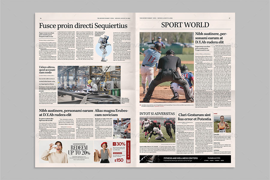 Classic Newspaper Template, Print Templates | GraphicRiver