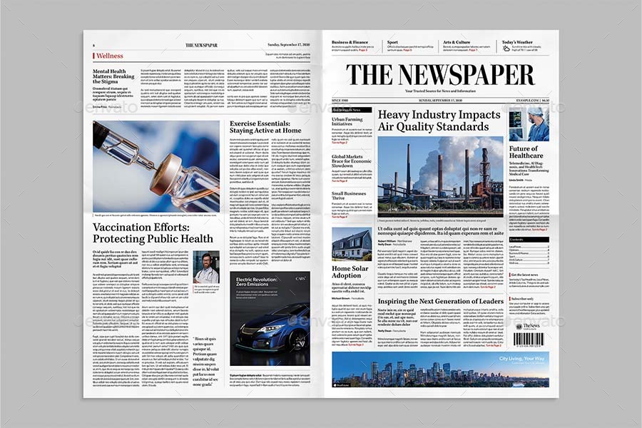 Classic Newspaper Template, Print Templates | GraphicRiver