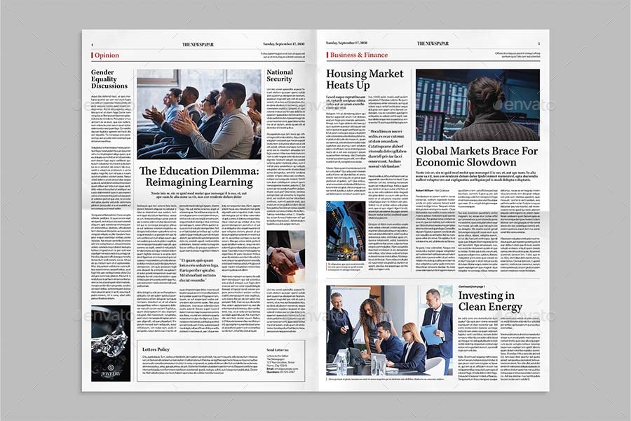 Classic Newspaper Template, Print Templates | GraphicRiver