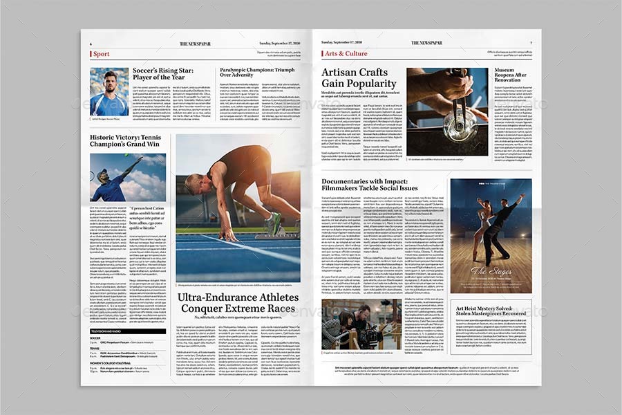 Classic Newspaper Template, Print Templates | GraphicRiver