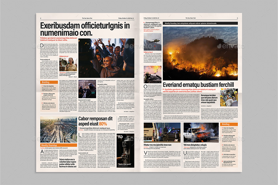 Tabloid Newspaper Template, Print Templates | GraphicRiver