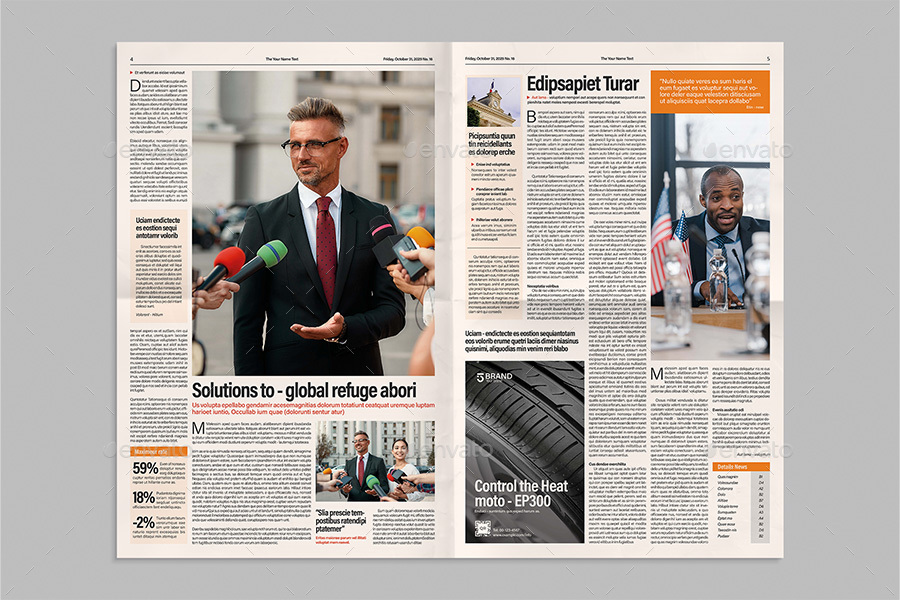 Tabloid Newspaper Template, Print Templates | GraphicRiver