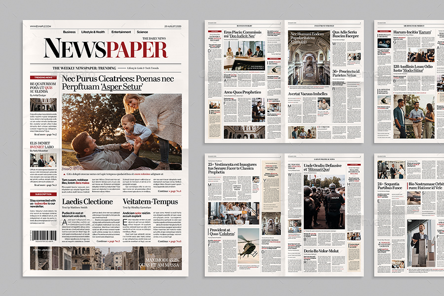 Classic Newspaper Template, Print Templates | GraphicRiver