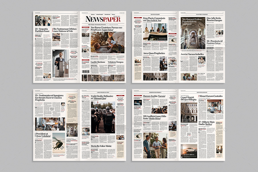 Classic Newspaper Template, Print Templates | GraphicRiver