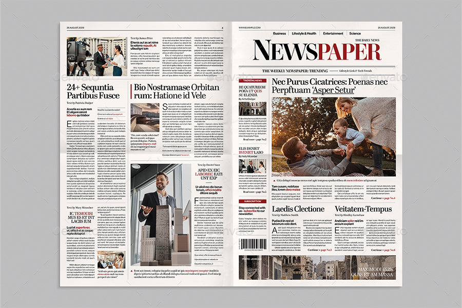 Classic Newspaper Template, Print Templates | GraphicRiver