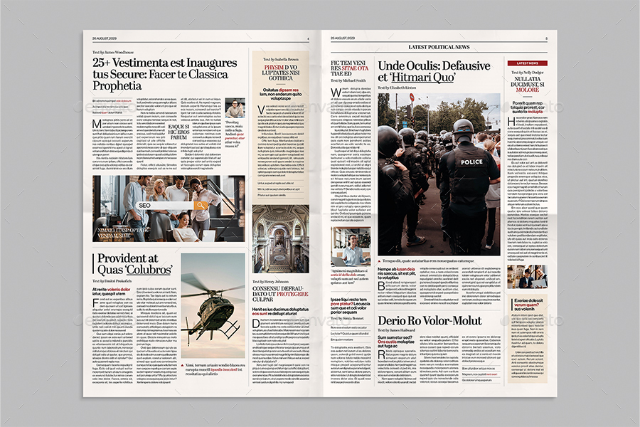 Classic Newspaper Template, Print Templates | GraphicRiver