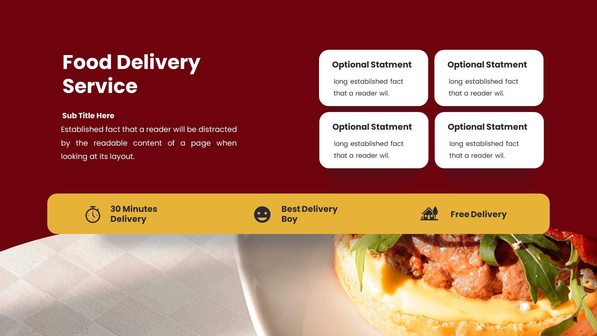 Anterin Food - Food Delivery Restaurant Powerpoint, Presentation Templates