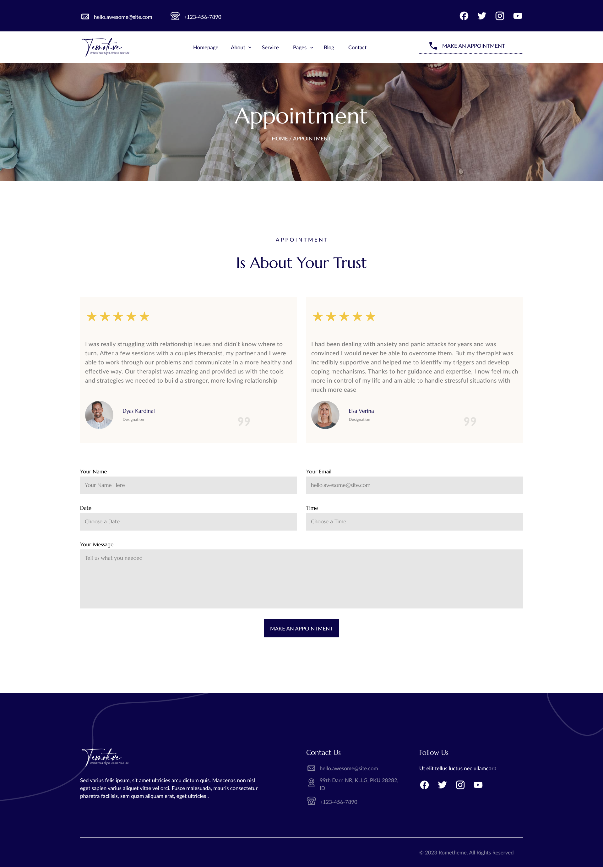 Temotive – Psychology & Counseling Figma Template by Rometheme ...