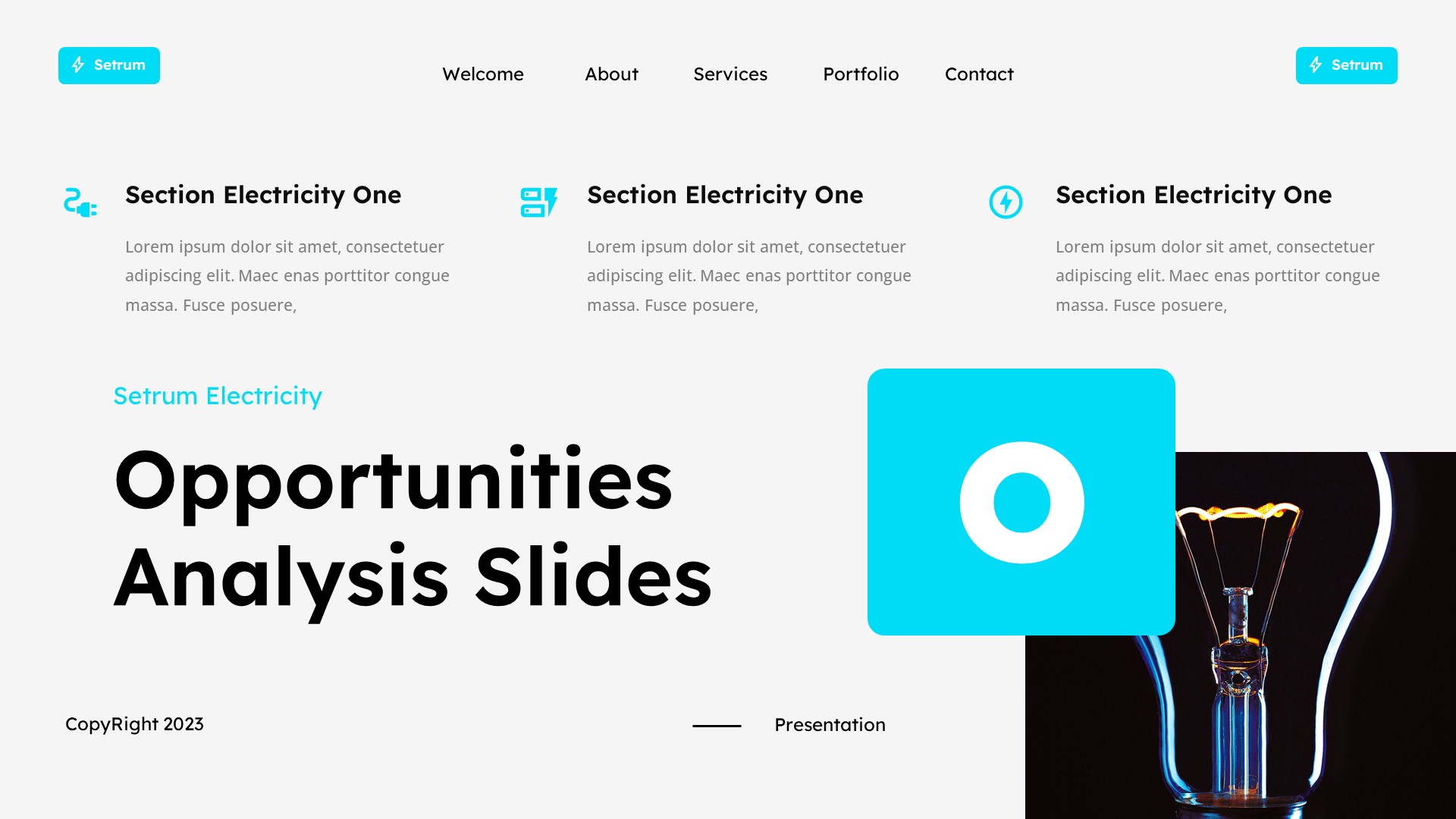 Setrum - Electricity Powerpoint Template, Presentation Templates ...