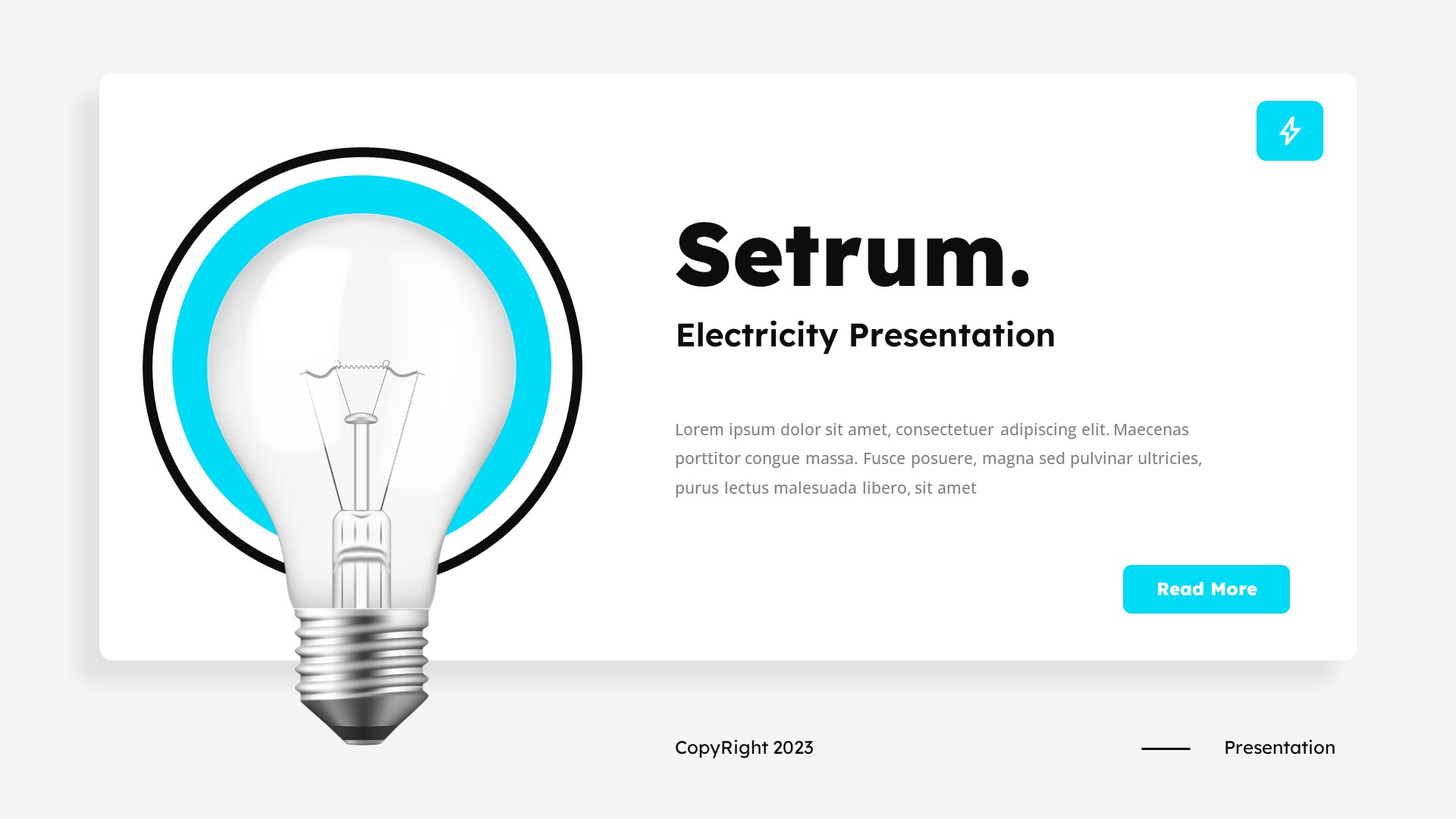 Setrum - Electricity Google Slides Template, Presentation Templates