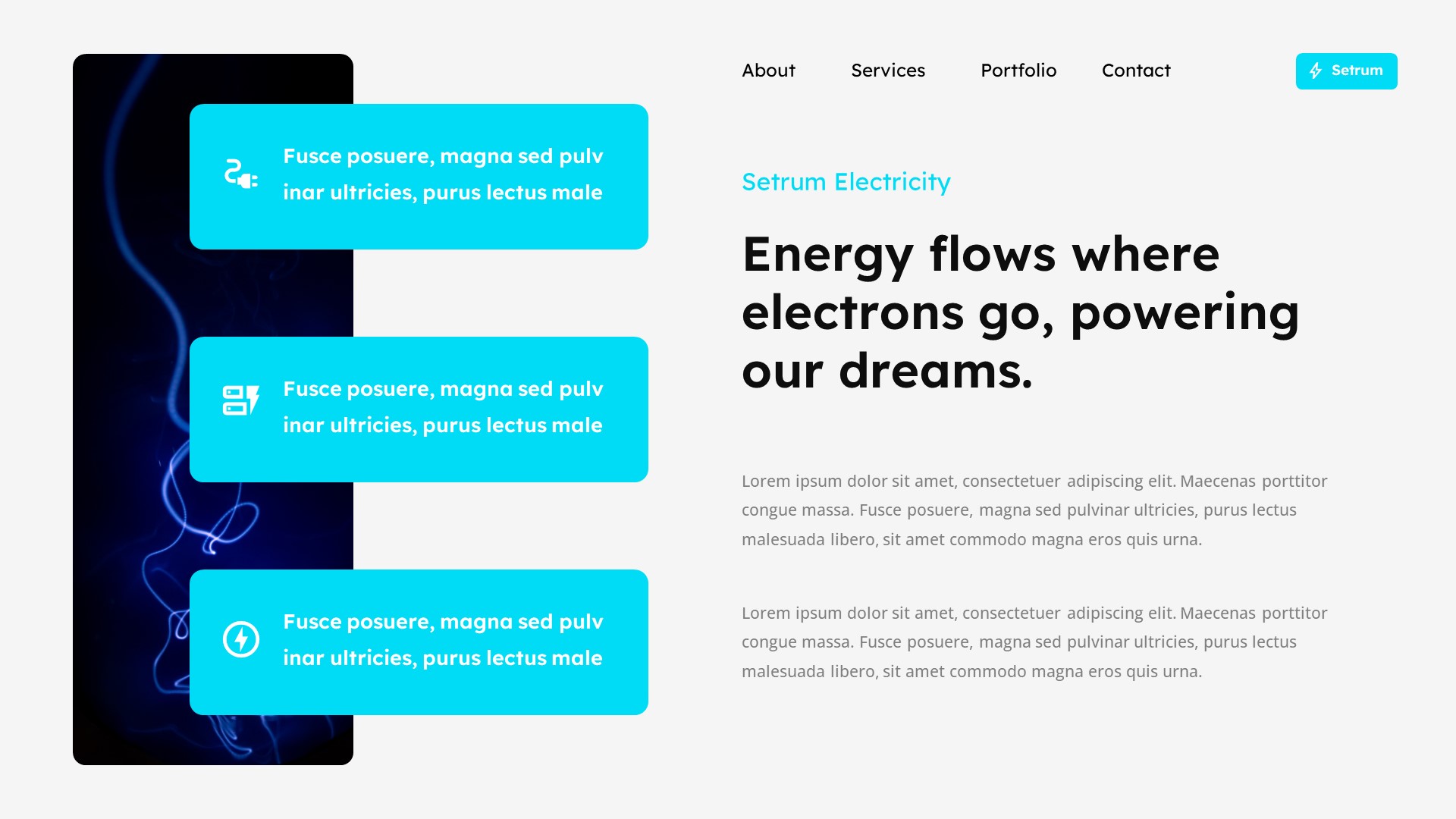Setrum - Electricity Google Slides Template, Presentation Templates