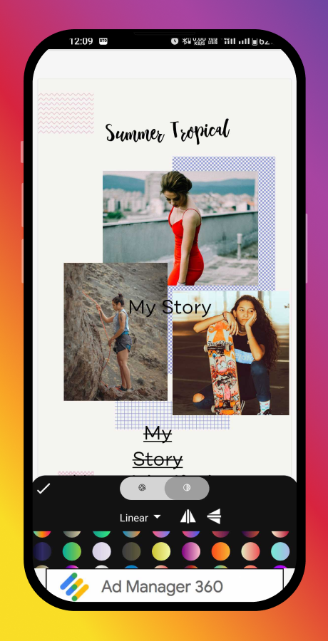 Insta Story Maker - Social Story Creator - Admob - Android App by VocsyInfotech