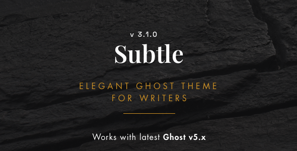 Subtle - Clean and Elegant Ghost Theme by justgoodthemes | ThemeForest