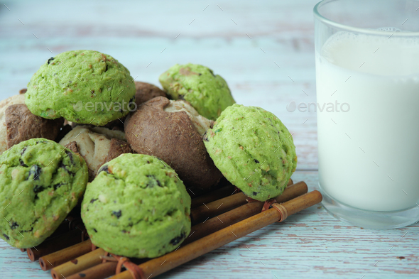 green color sweets, confectionary and pastry products Stock Photo by ...