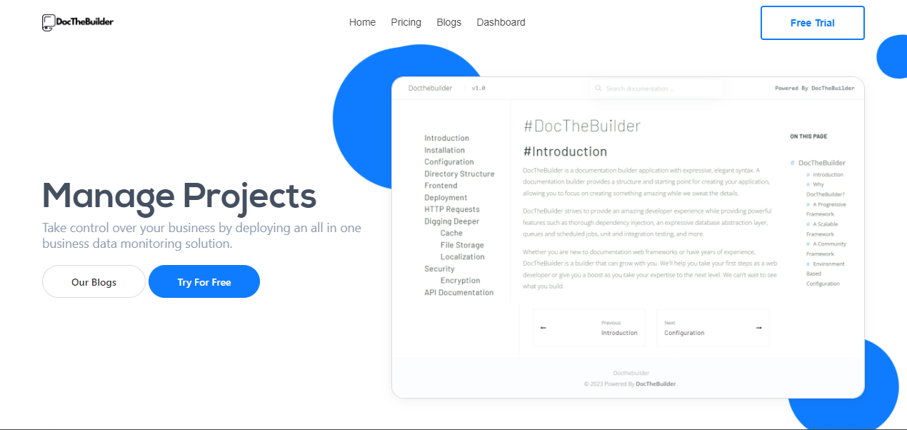 DocTheBuilder - Documentation Builder & eBook Publishing SaaS Application by thecodestudio