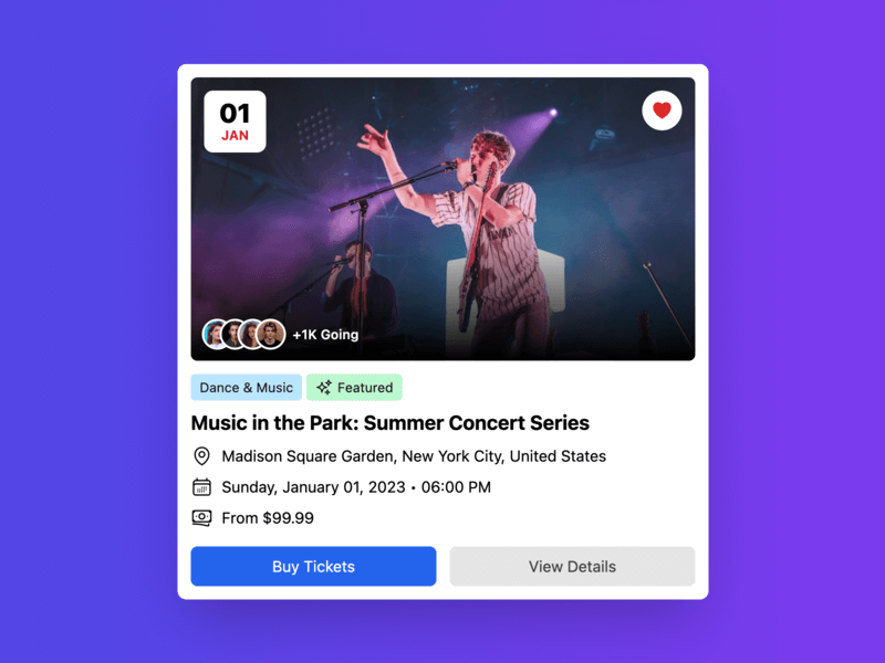 Eventify - Tailwind Cards Kit by pmsgz | CodeCanyon