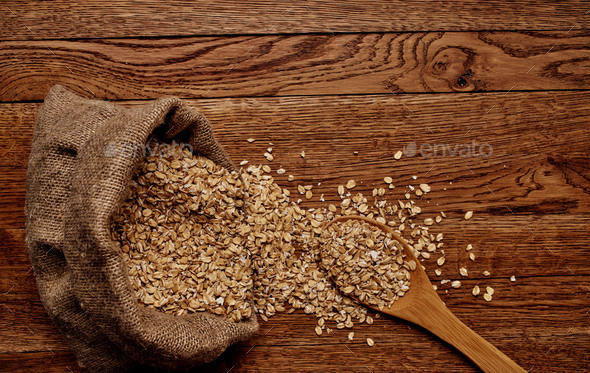 Whole grains cereals cereals wooden board table food preparation Stock ...