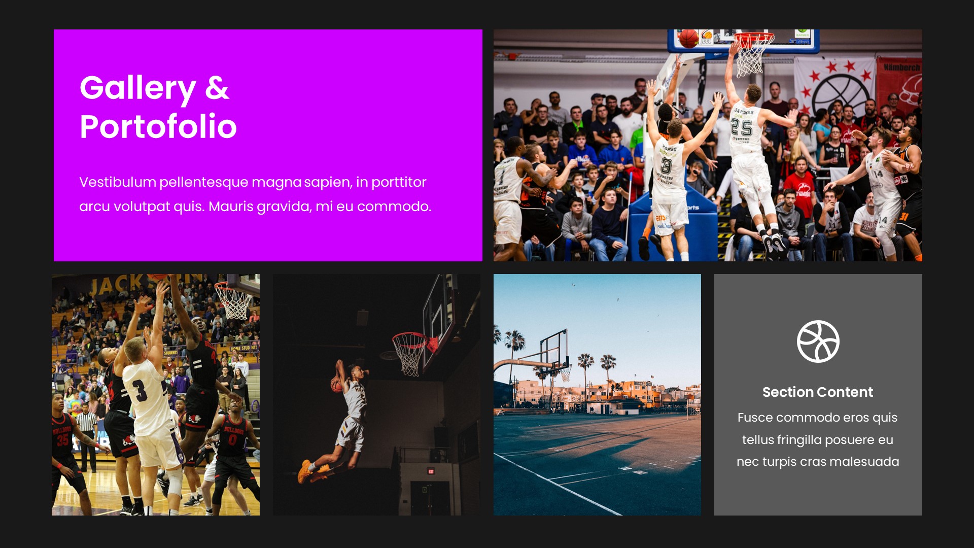 Dribbly - Sport Basketball Google Slides Template, Presentation Templates