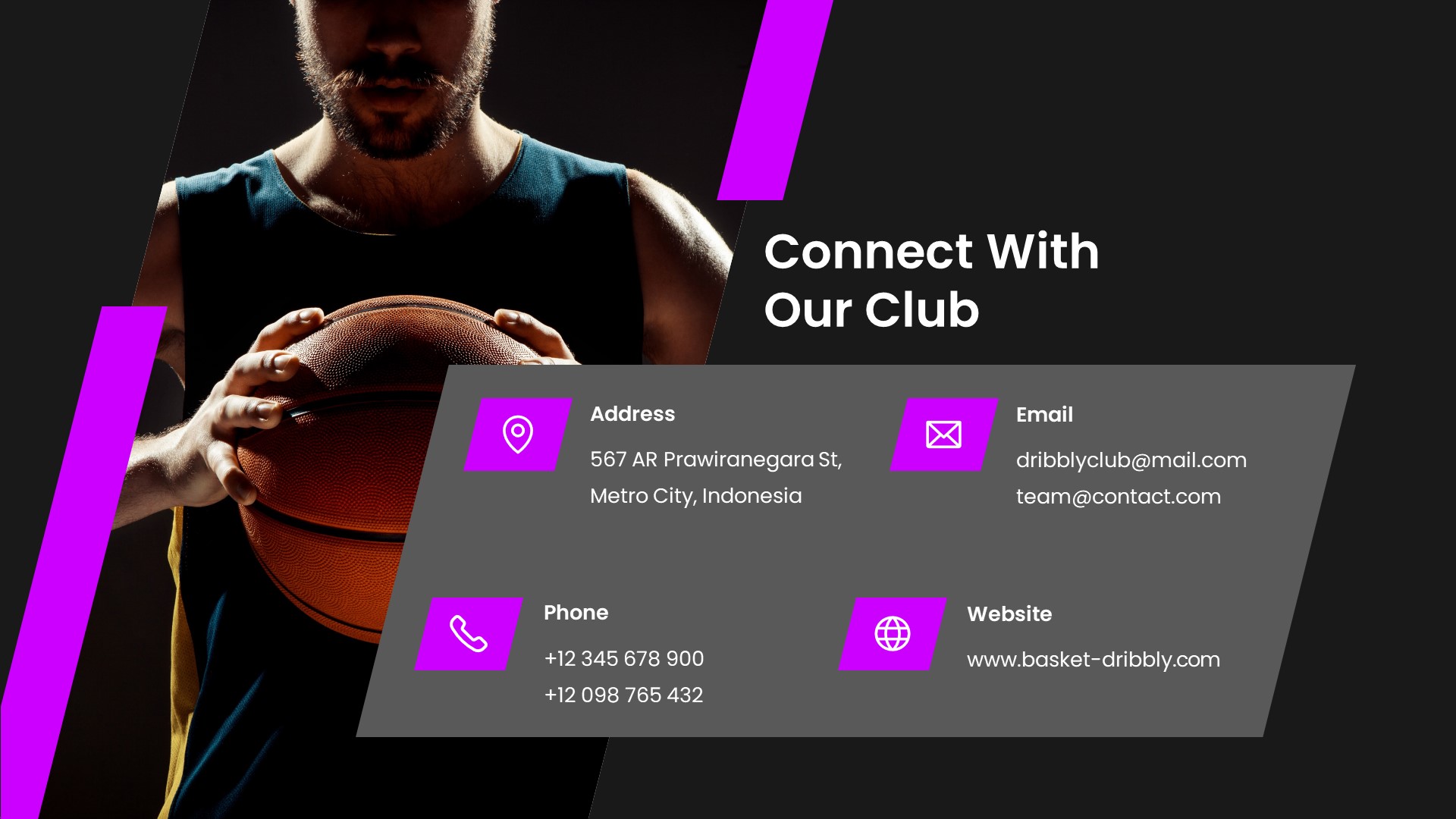 Dribbly - Sport Basketball Google Slides Template, Presentation Templates