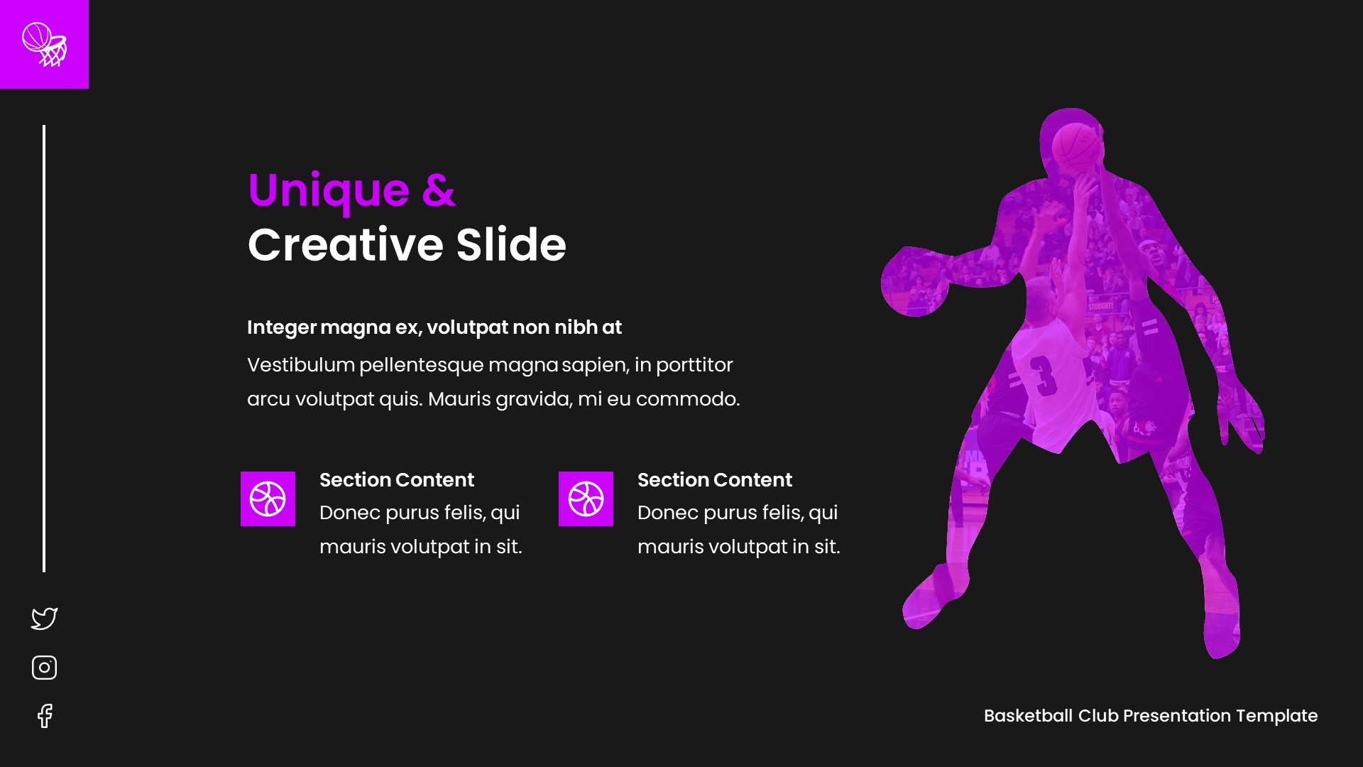 Dribbly - Sport Basketball Google Slides Template, Presentation Templates