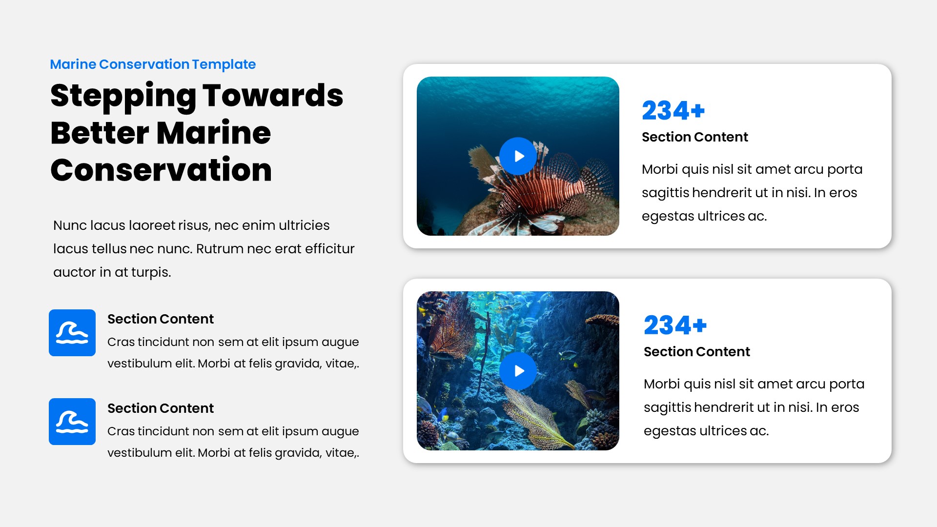 Lawut - Diving Marine Ecosystem Powerpoint Template, Presentation Templates