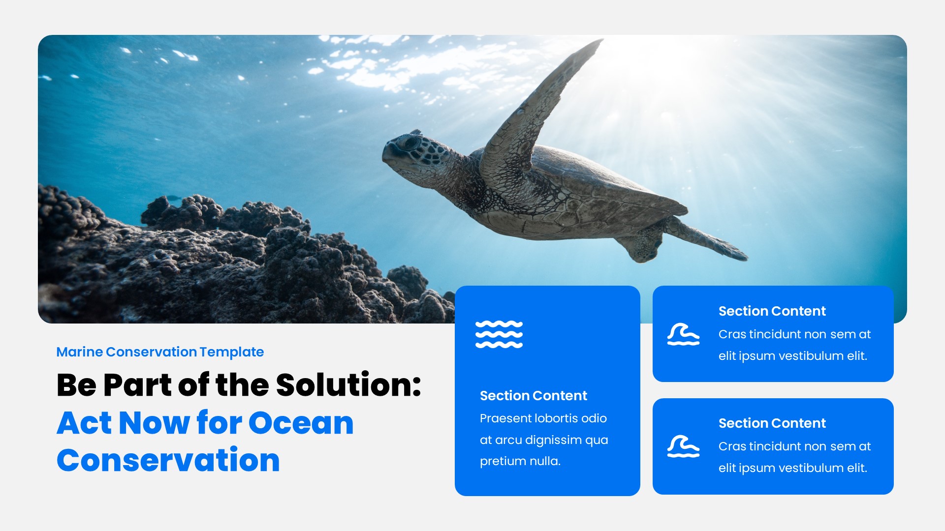 Lawut - Diving Marine Ecosystem Powerpoint Template, Presentation Templates