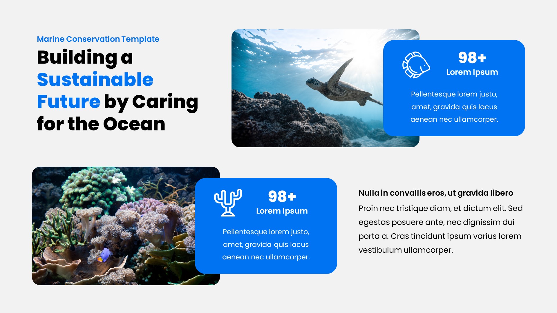 Lawut - Diving Marine Ecosystem Powerpoint Template, Presentation Templates