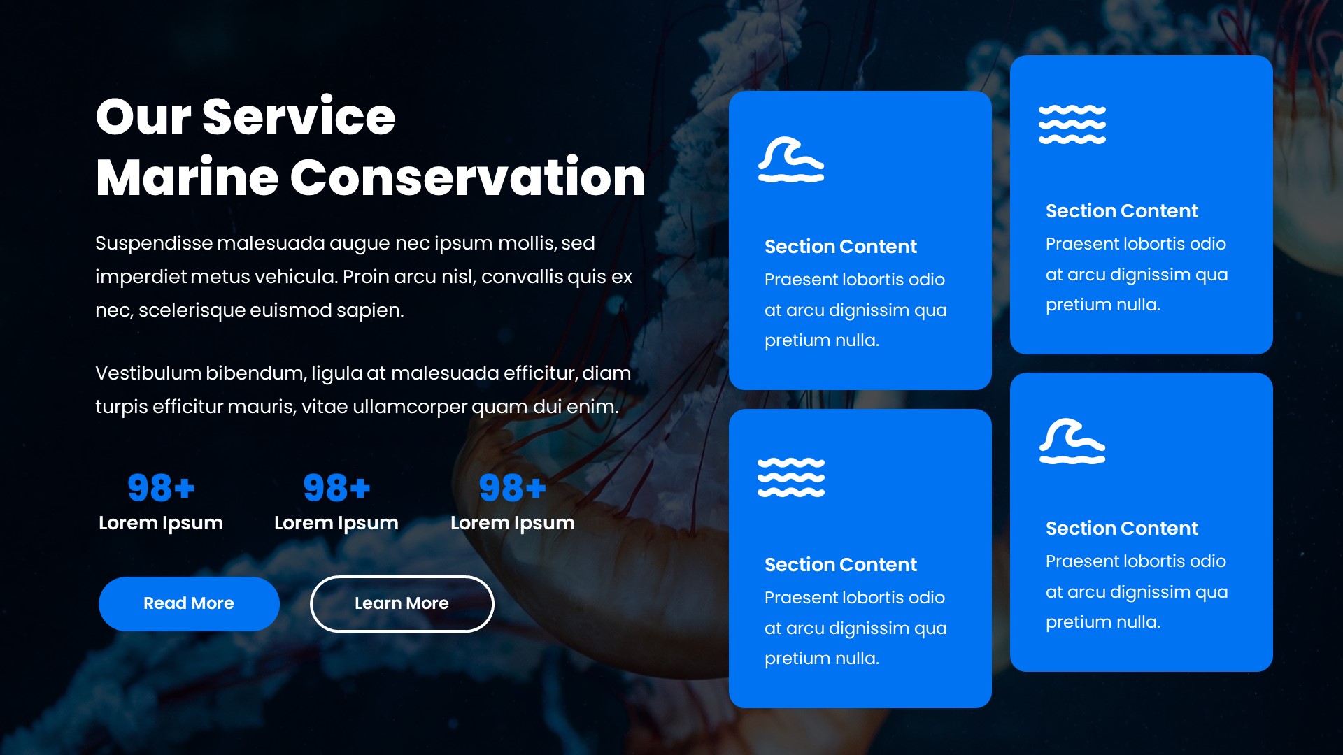 Lawut - Diving Marine Ecosystem Powerpoint Template, Presentation Templates