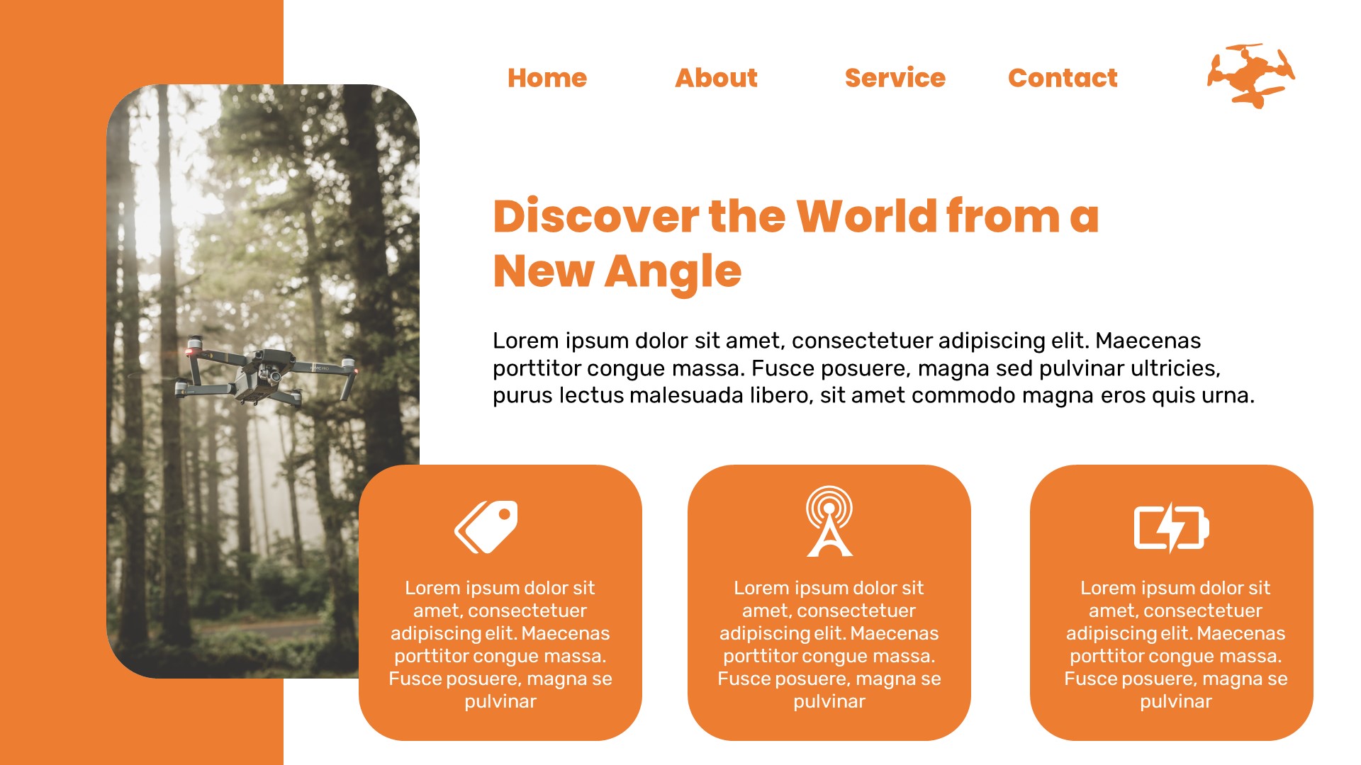 Awan - Drone & Aerial Photography Powerpoint Template, Presentation ...