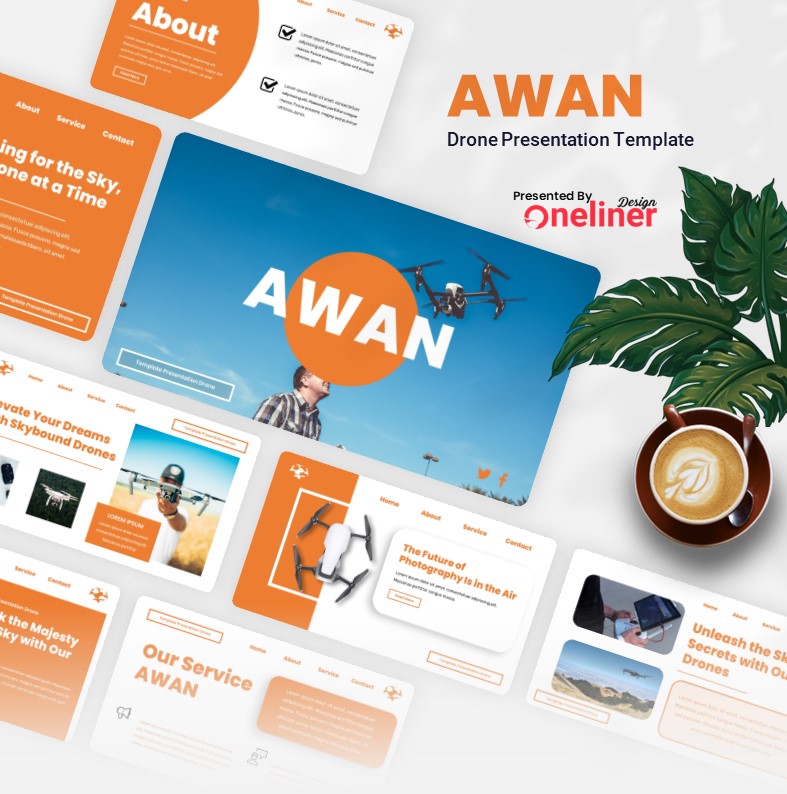 Awan - Drone & Aerial Photography Google Slides Template, Presentation ...
