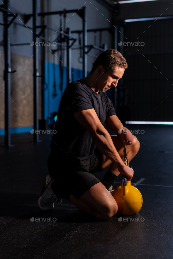 Portrait of a strong man with an arm amputated indoors Stock Photo by ...