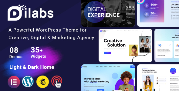 Dilabs - Creative Portfolio & Agency WordPress Theme by validthemes
