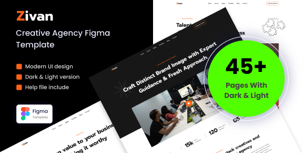 ZIVAN - Creative Agency Figma Template by AwesomeThemez | ThemeForest