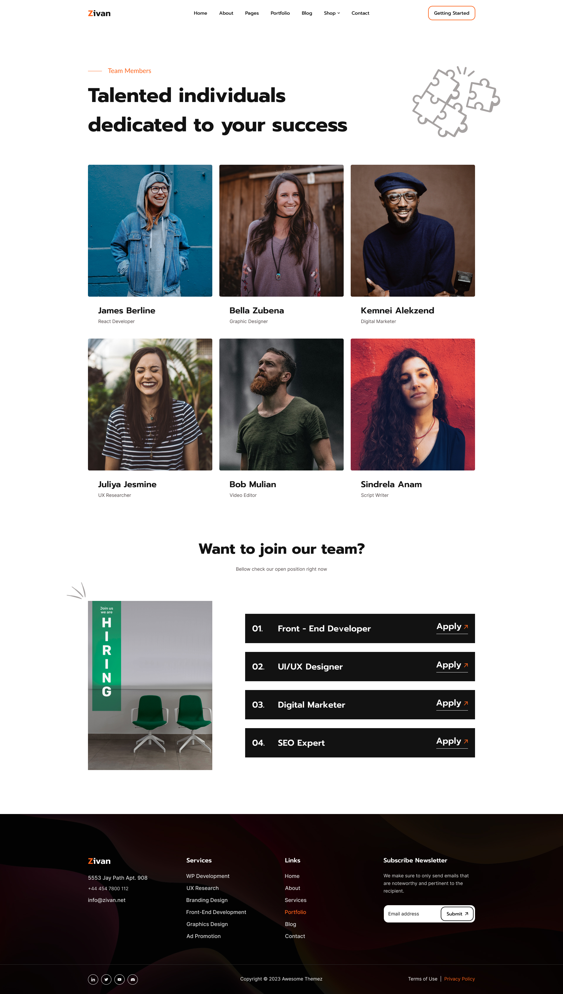 ZIVAN - Creative Agency Figma Template by AwesomeThemez | ThemeForest