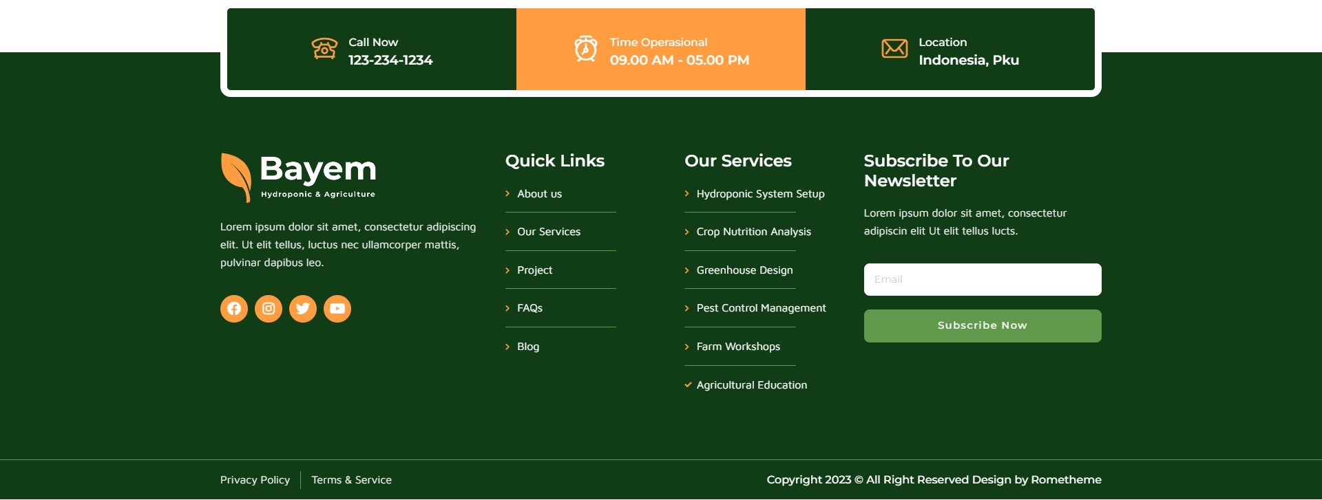 Bayem - Hydroponic & Agriculture Elementor Template Kit by Rometheme