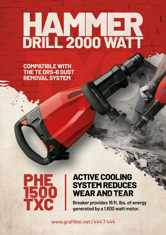 Drill Machine Bundle Flyer Templates, Print Templates | GraphicRiver