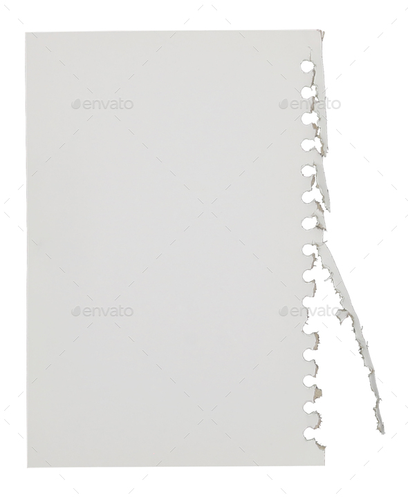 blank white sheet of paper note isolated on white background Stock ...