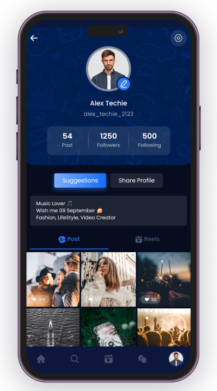 MeetFlow - React Native CLI Social Sharing Mobile App Template by DexignZone