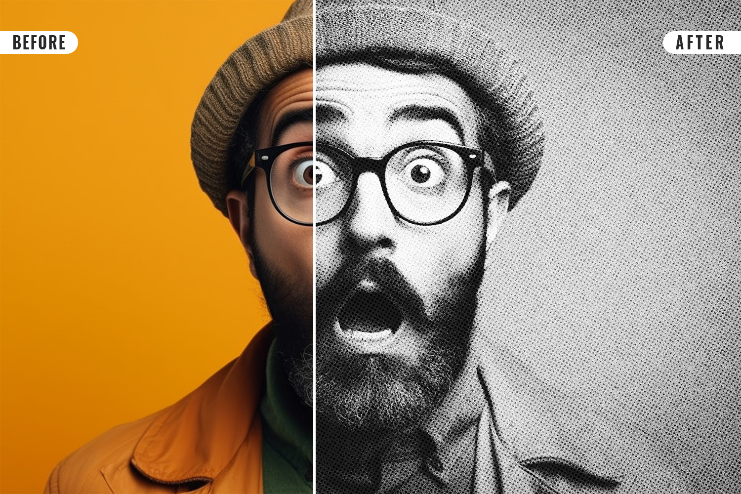 Halftone Photo Effect, Add-ons | GraphicRiver