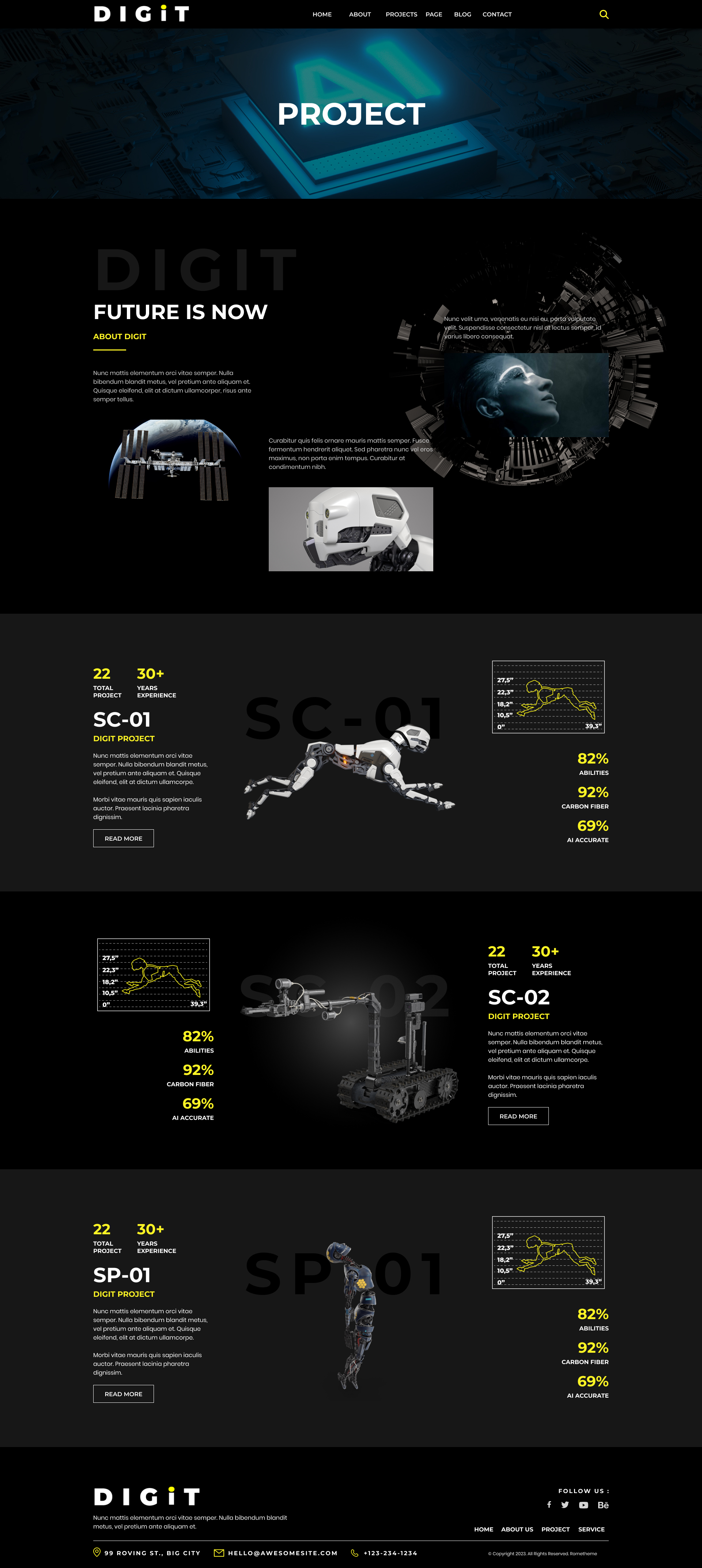 Digit - Robotics & Technology Figma Template by Rometheme | ThemeForest