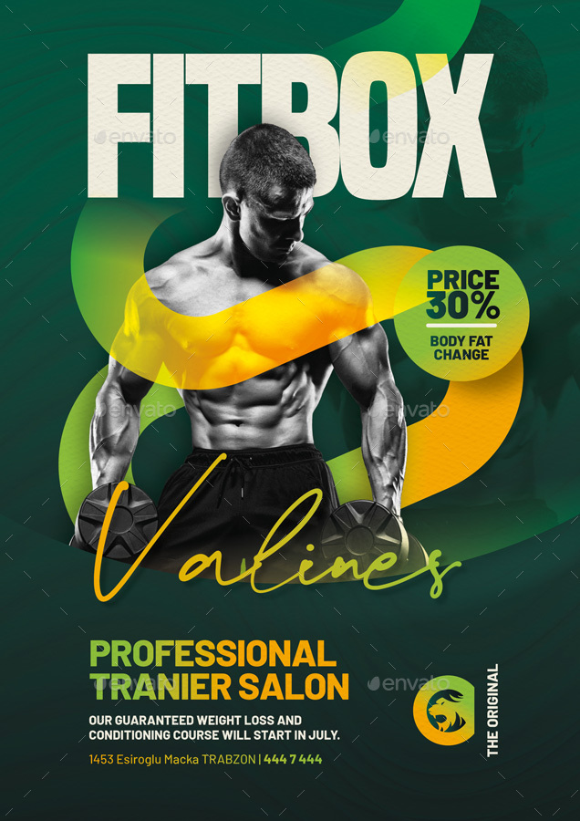 Fitness Trainer Bundle Flyer Templates, Print Templates | GraphicRiver