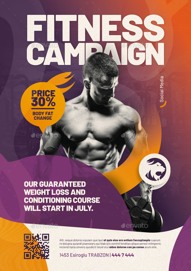 Fitness Trainer Bundle Flyer Templates, Print Templates | GraphicRiver