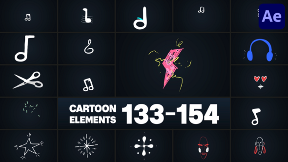 Cartoon Elements for After Effects, After Effects Project Files | VideoHive