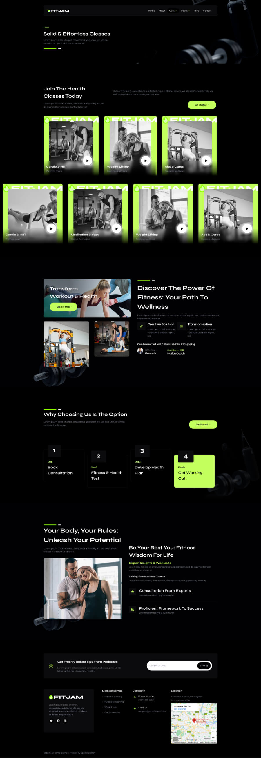 FitJam - Fitness & Gym Services Elementor Template Kit by Snowflakeproject