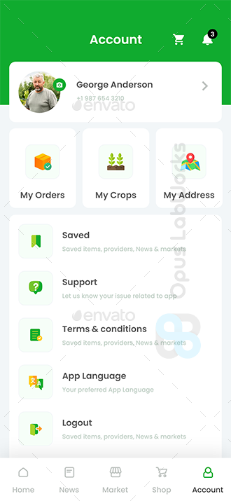 Farmer Agriculture App UI Kit | Agri eCommerce App UI | Agro Market ...