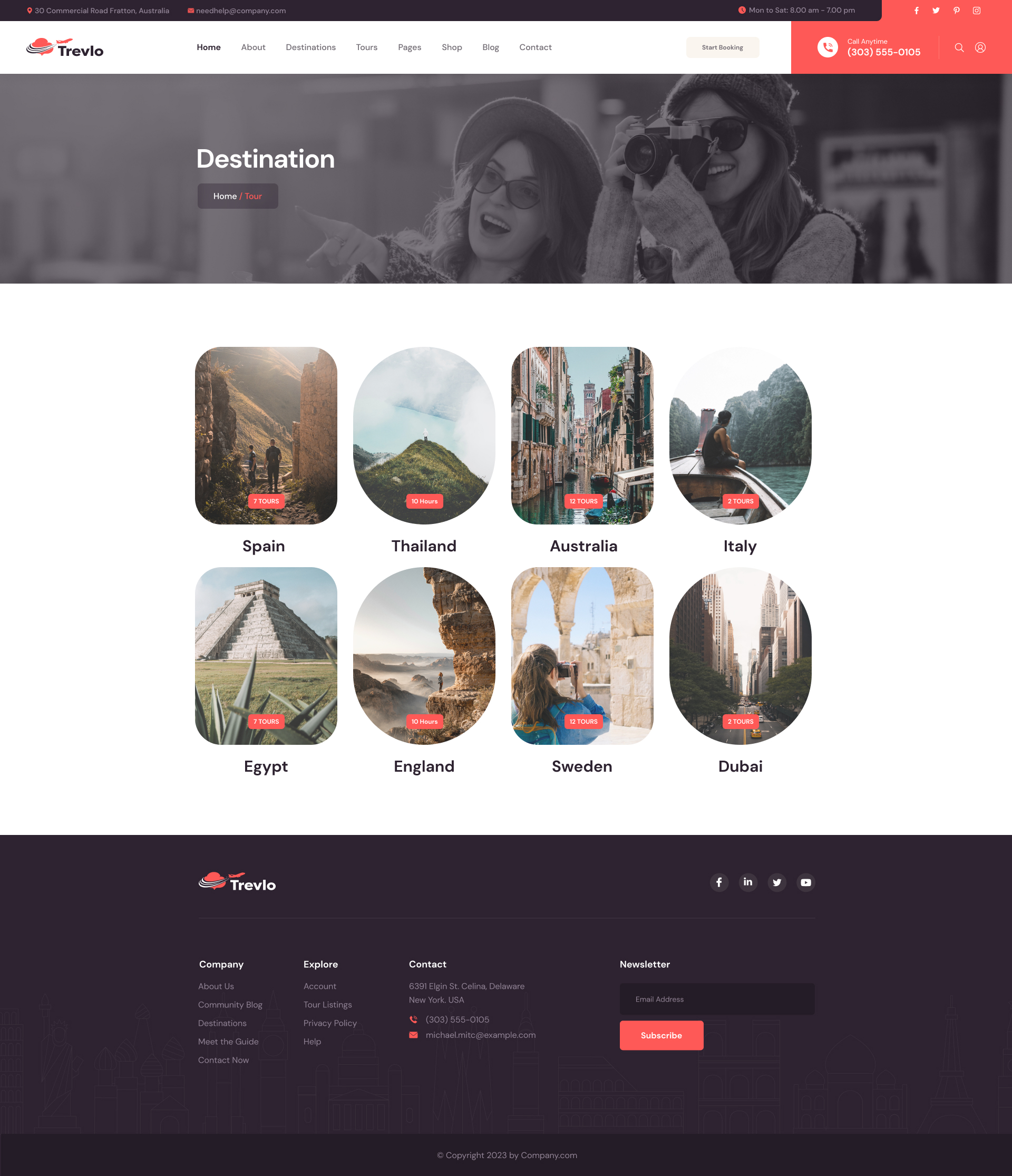 Trevlo - Travel & Tour Figma Template by Pixydrops | ThemeForest