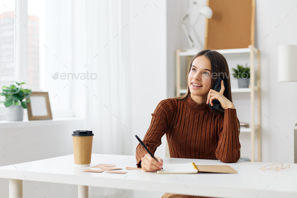 blogger learning phone young selfie education girl student smile laptop ...