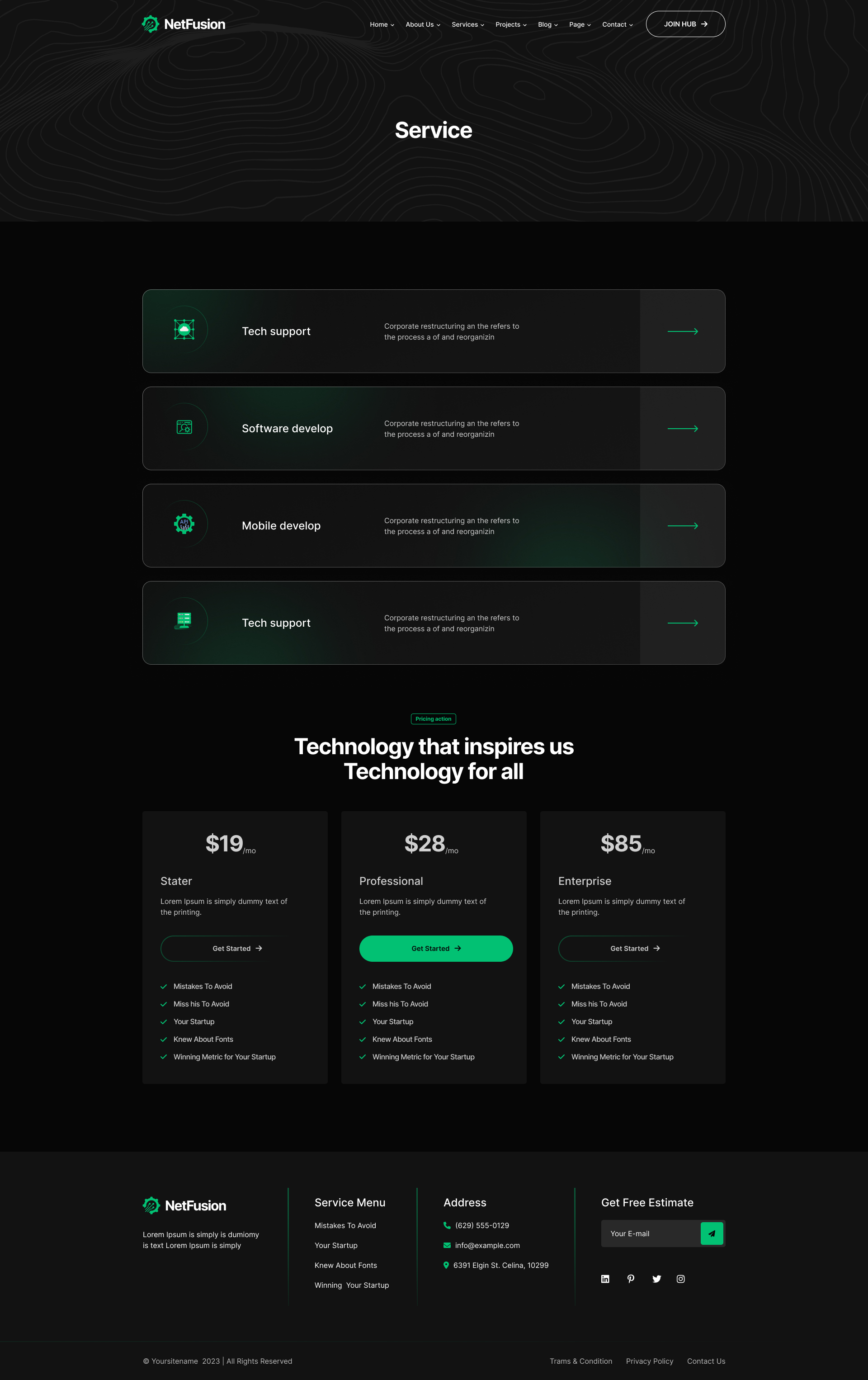 NetFusion - AI Powered Startup & Technology Figma Template by Mugli