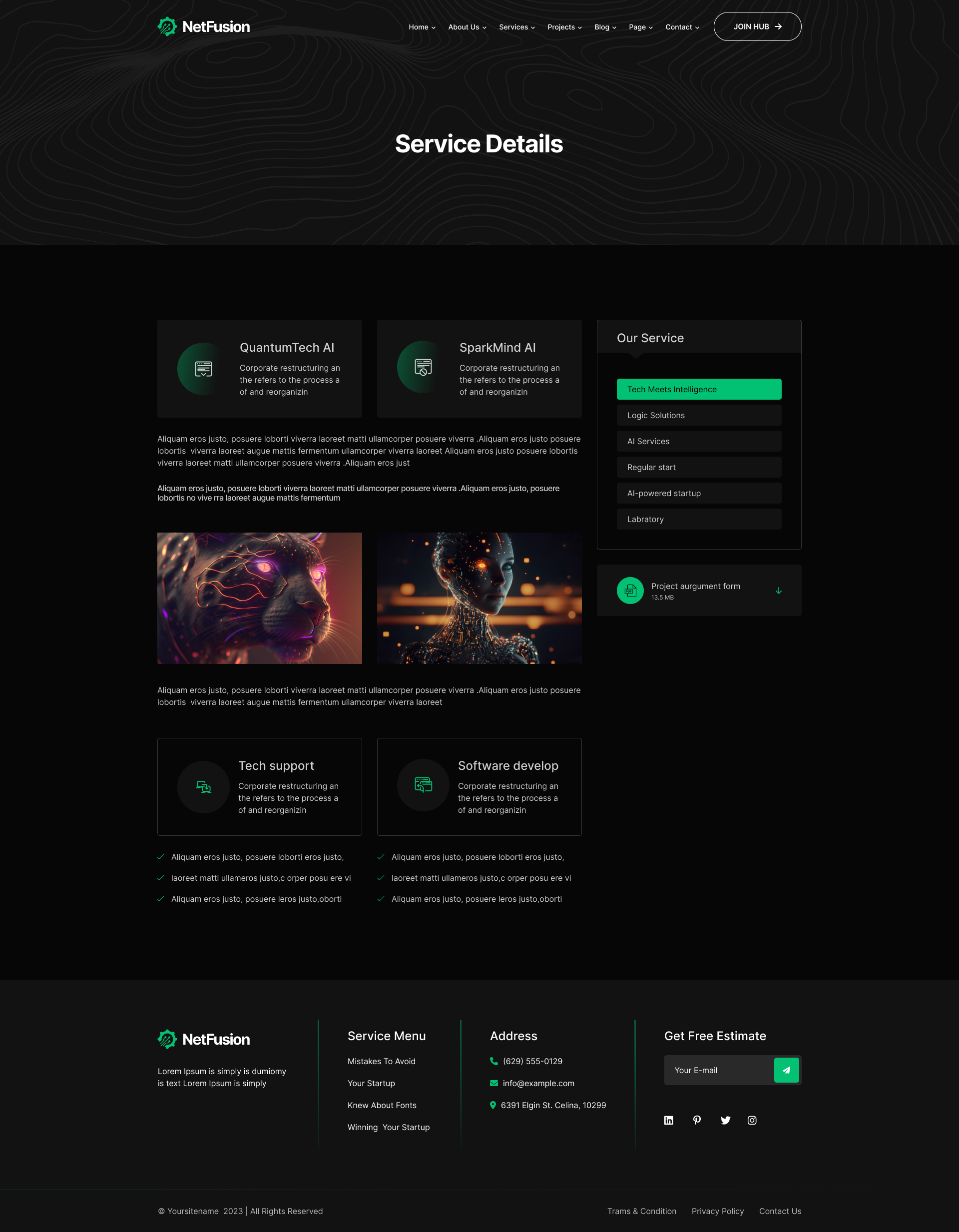 NetFusion - AI Powered Startup & Technology Figma Template by Mugli